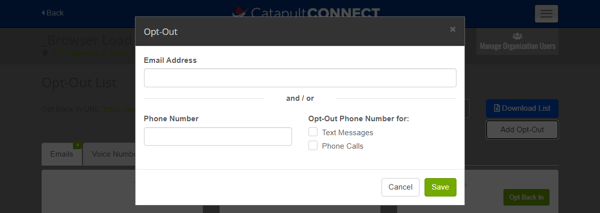 Opt-Out and Opt Back In